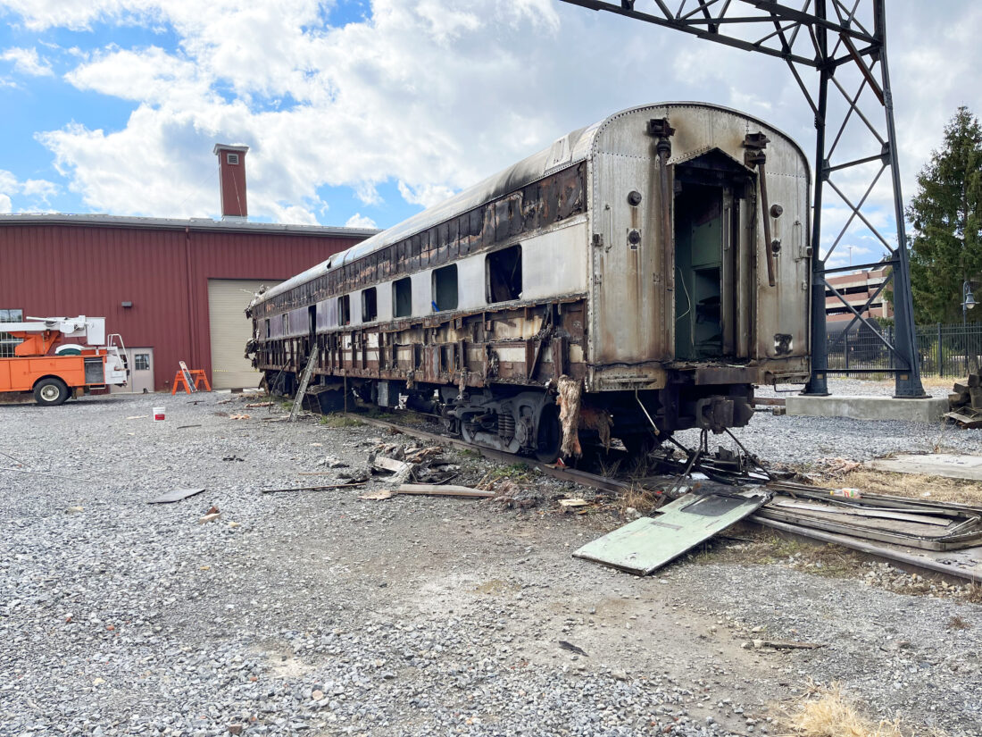 Insulation burns on scrapped railcar | News, Sports, Jobs - Altoona Mirror